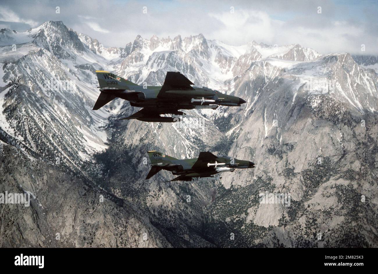 A right side view of an F-4G Advanced Wild Weasel Phantom II and an F ...