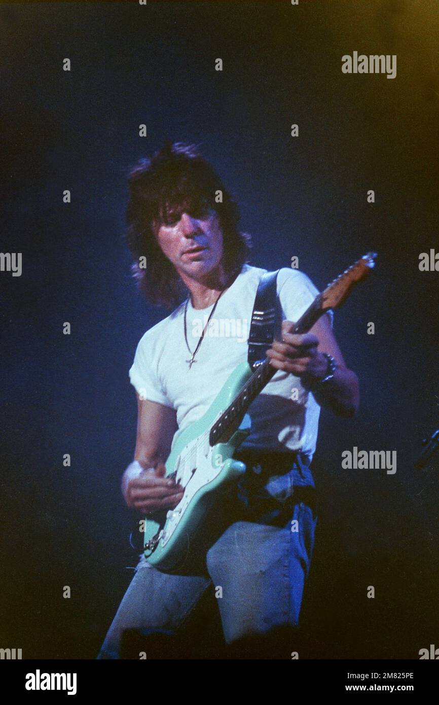 Jeff Beck in Concert at The LA Sports Arena on December 1, 1989. Credit ...