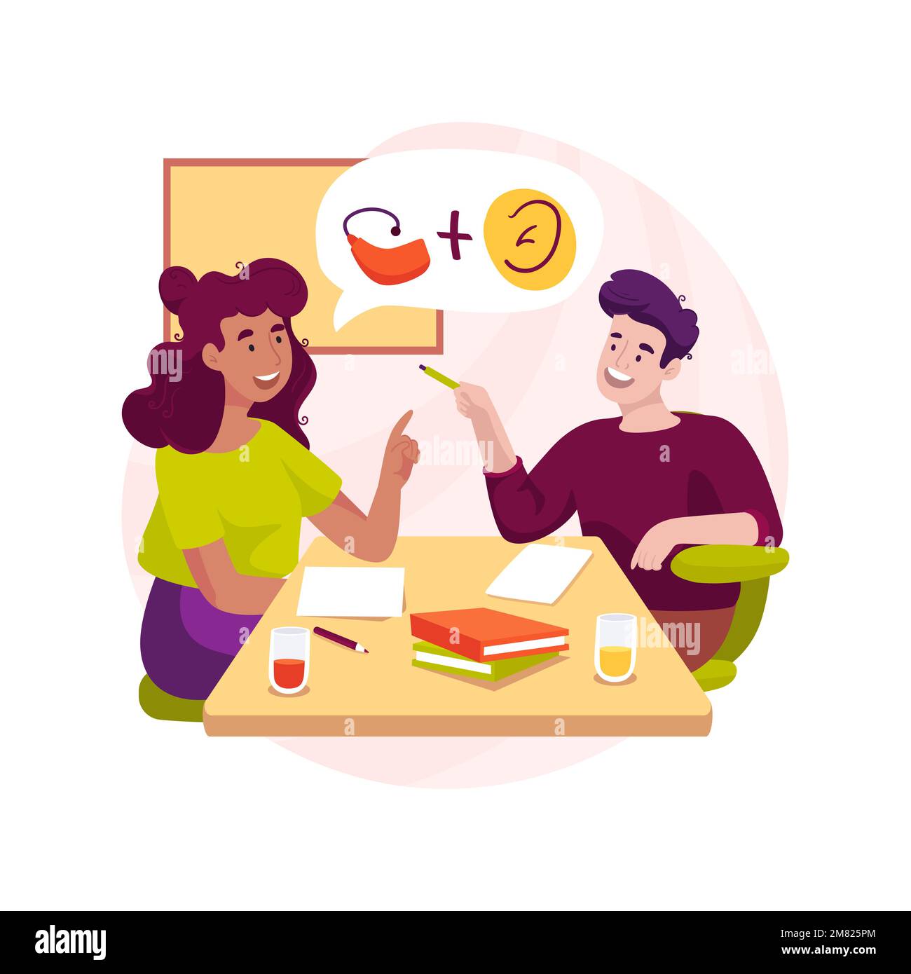 One-on-one support isolated cartoon vector illustration Stock Vector ...
