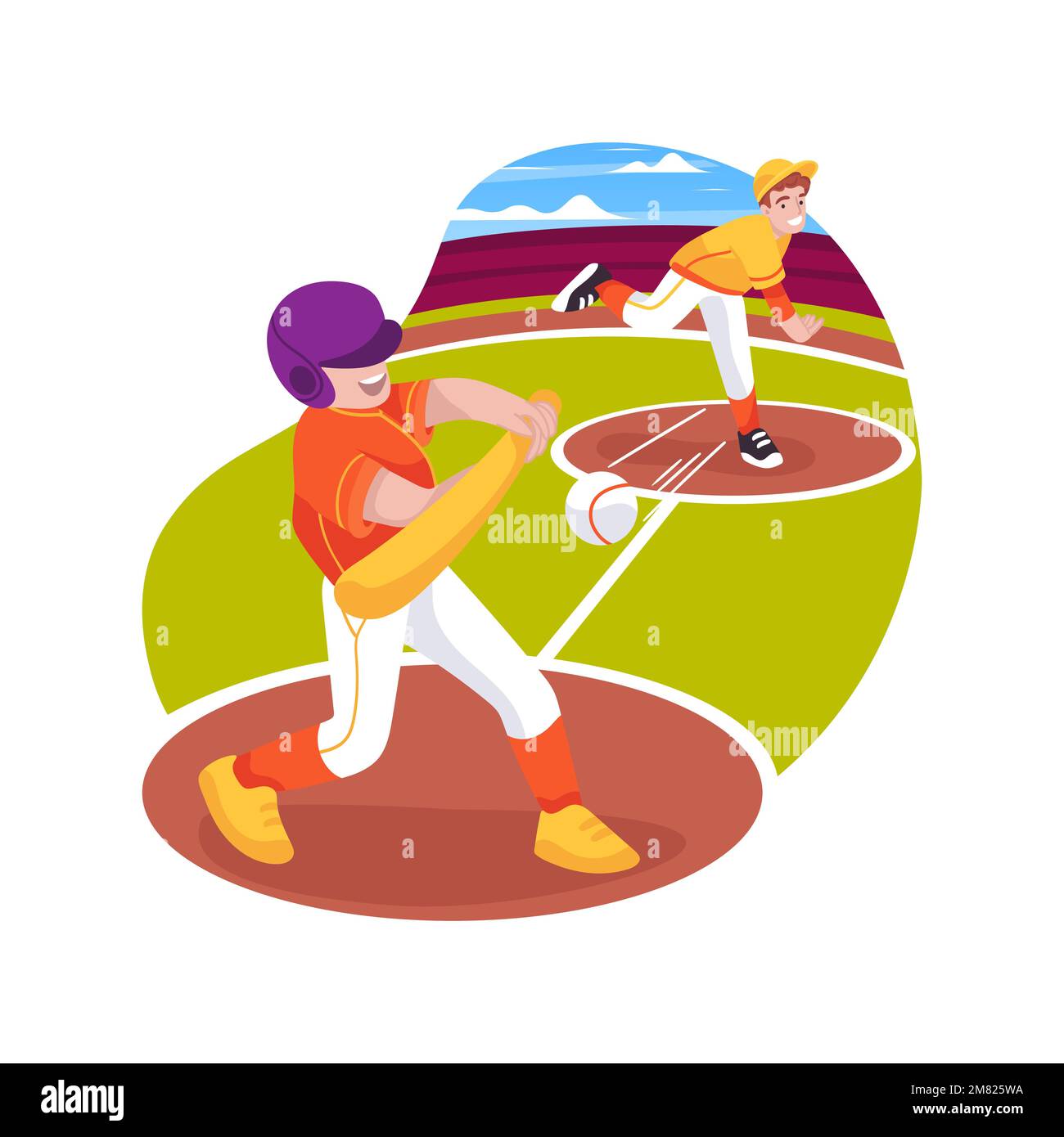 Baseball isolated cartoon vector illustration Stock Vector Image & Art ...
