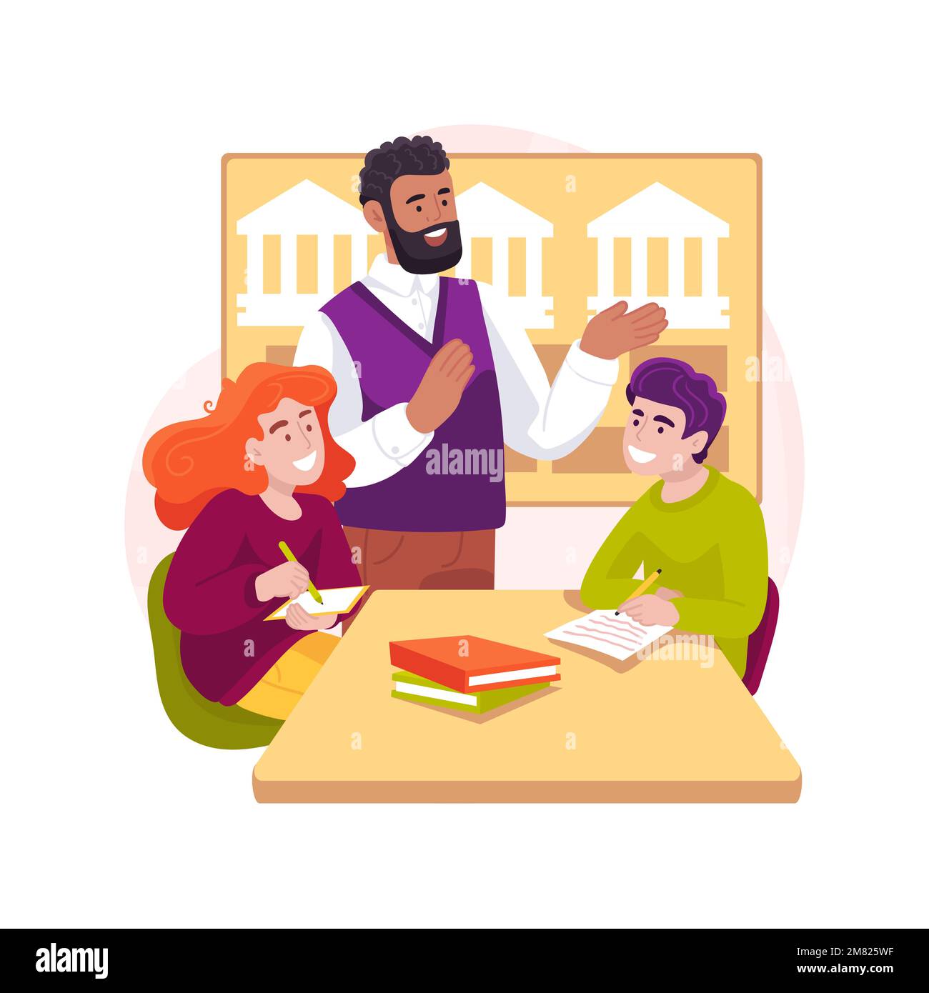 Learning about government isolated cartoon vector illustration Stock ...