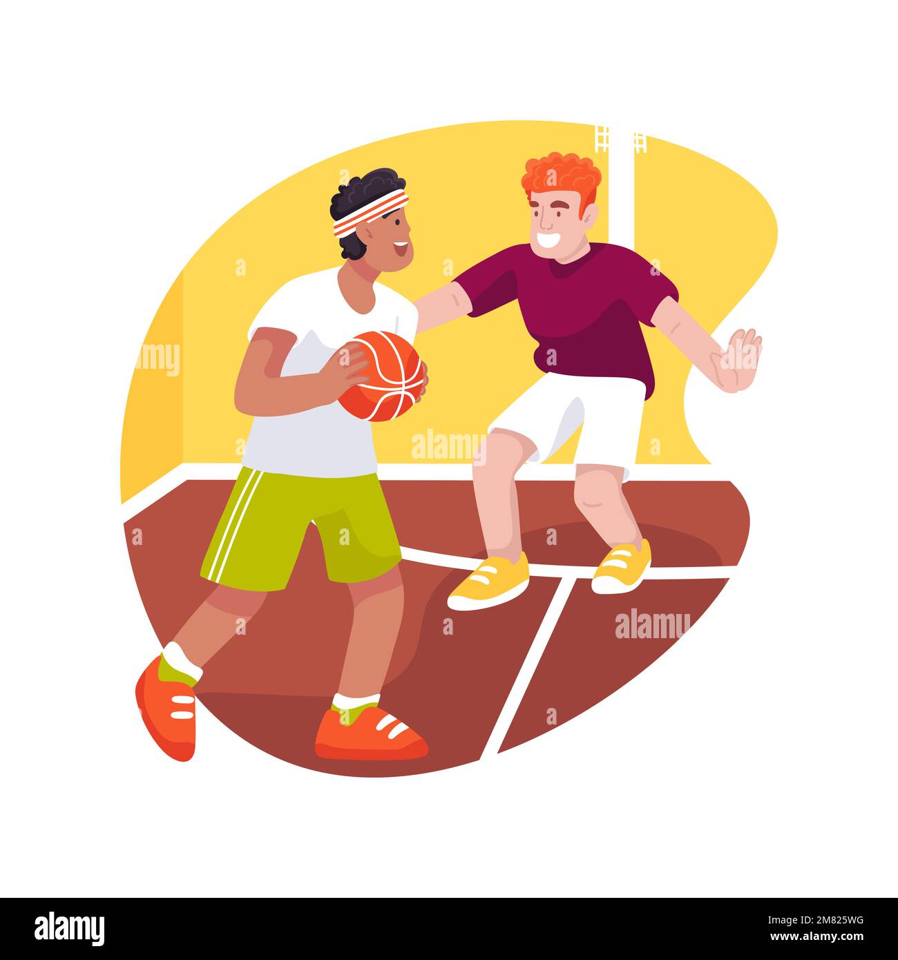 Basketball isolated cartoon vector illustration Stock Vector Image ...