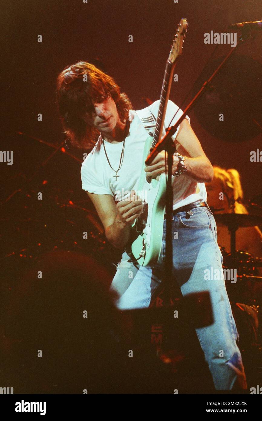 Jeff Beck in Concert at The LA Sports Arena on December 1, 1989. Credit ...