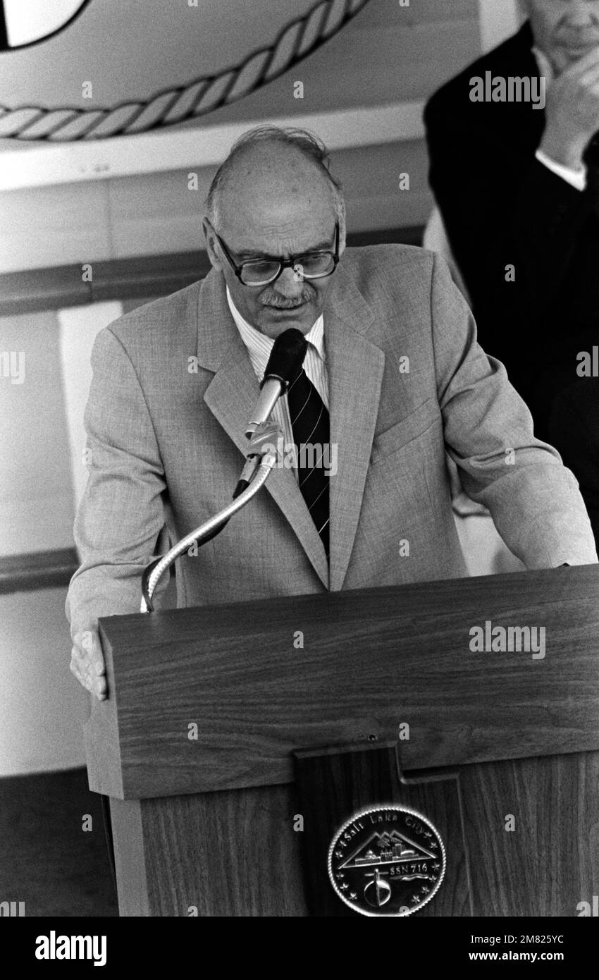 Scott M. Matheson, Governor of Utah, addresses guests attending the ...