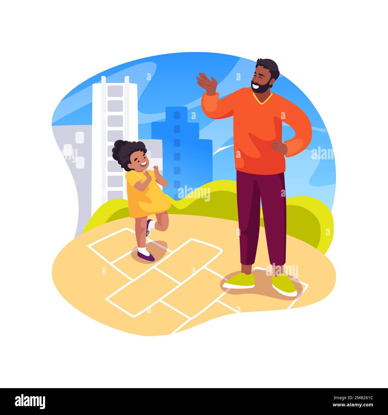 Hopscotch isolated cartoon vector illustration Stock Vector Image & Art ...