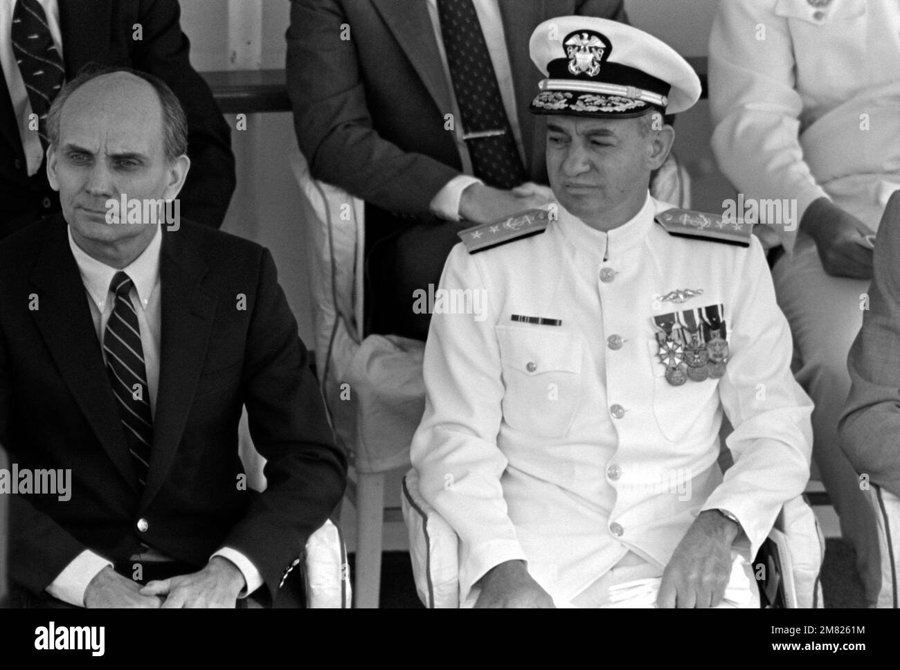 Senator Jake Garn, R-Utah, and Rear Admiral Stanley G. Catola ...