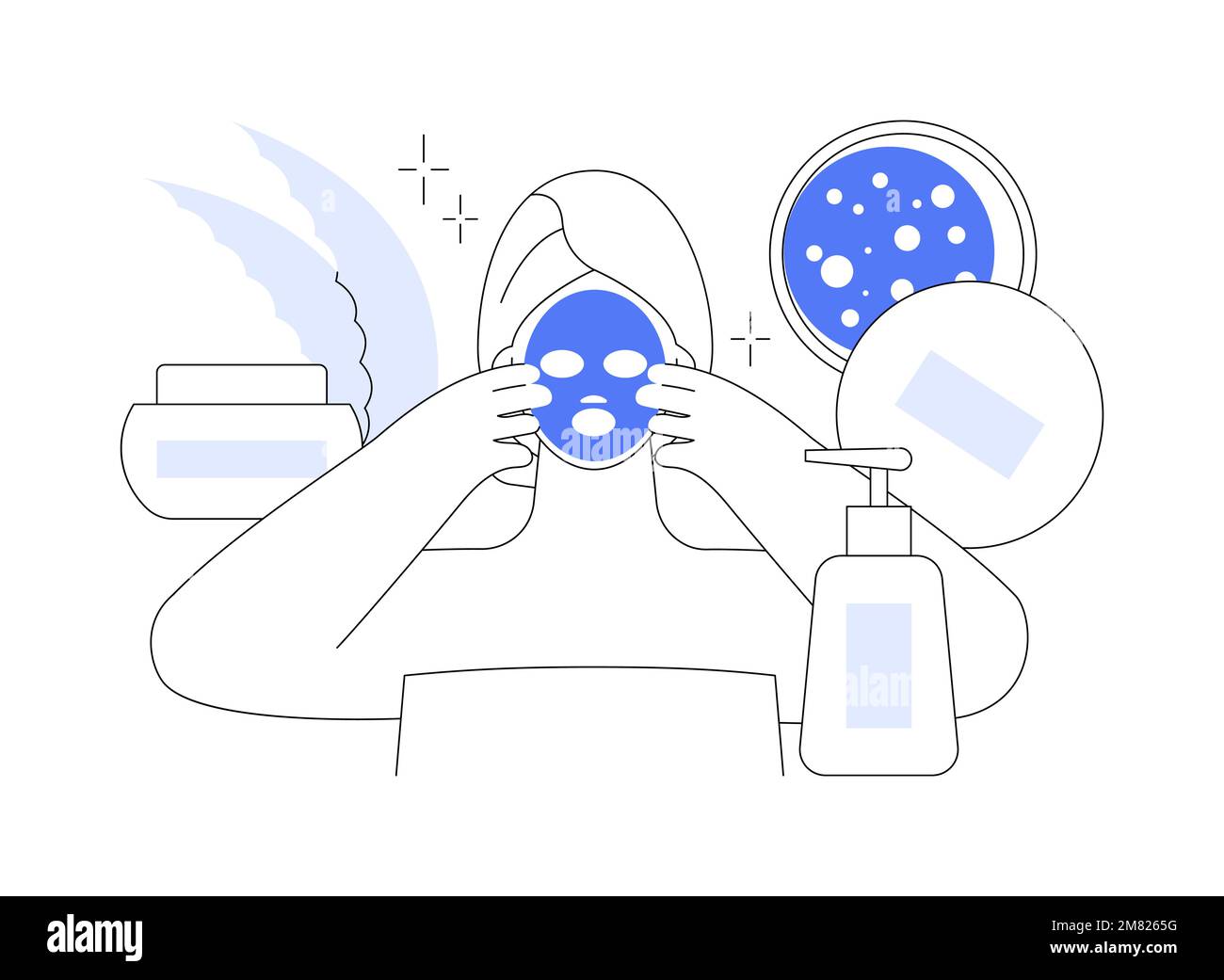 Facial mask abstract concept vector illustration Stock Vector Image ...