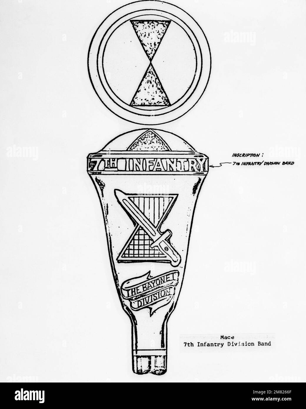 The mace design for the 7th Infantry Division Band. Country: Unknown ...