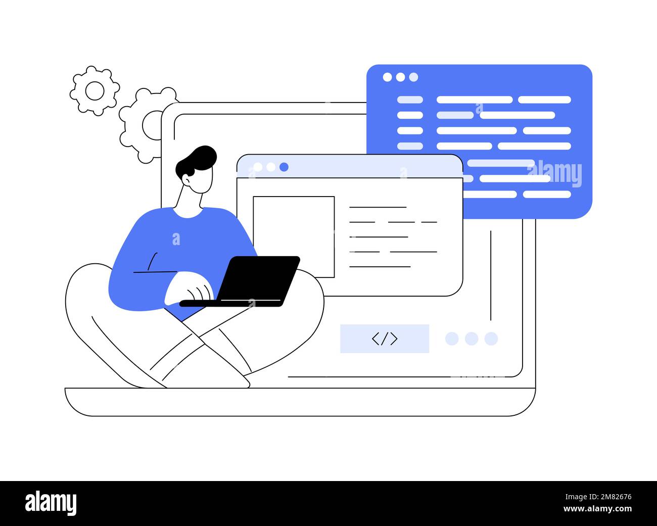 Web development abstract concept vector illustration Stock Vector Image ...