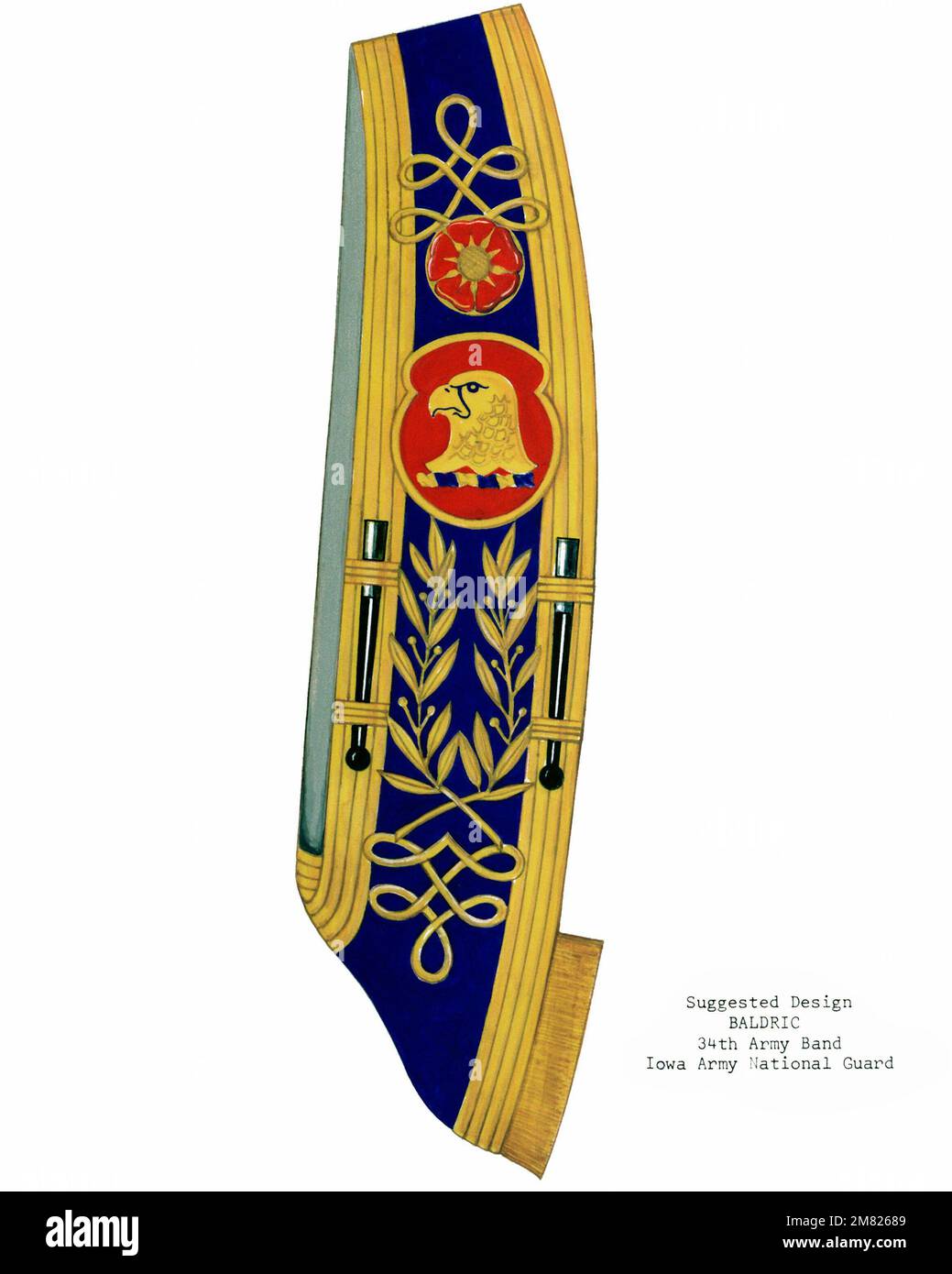 The baldric design for the 34th Army Band, Iowa Army National Guard ...