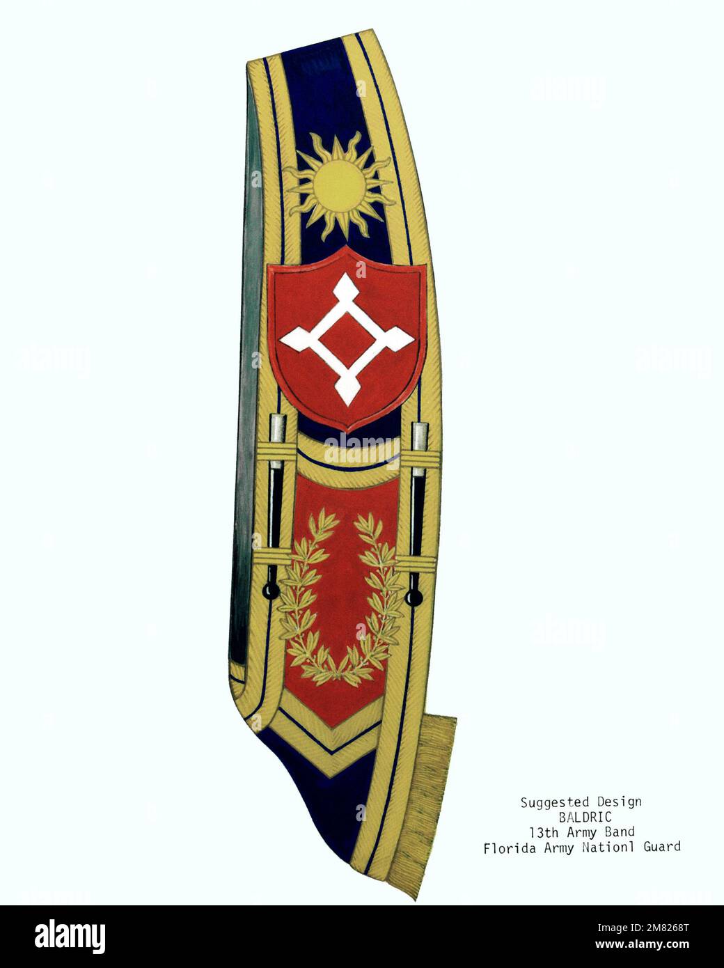 The baldric design for the 13th Army Band, Florida Army National Guard ...