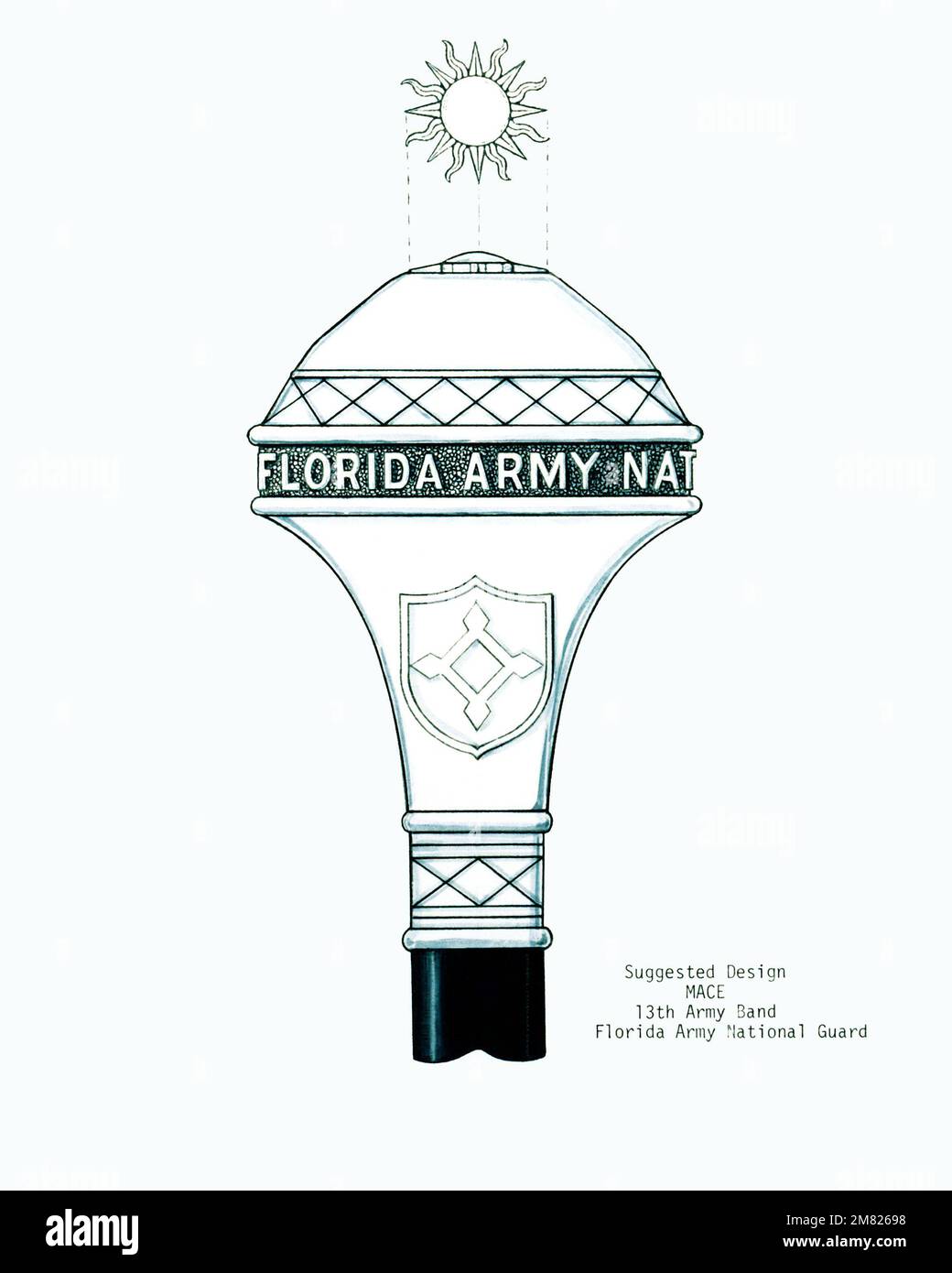 The mace design for the 13th Army Band, Florida Army National Guard ...