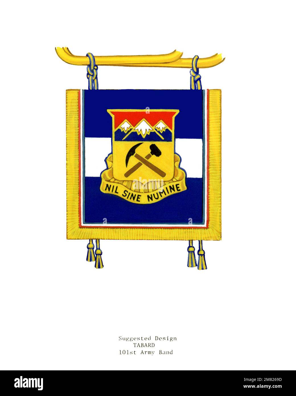 The tabard design for the 101st Army Band. Country: Unknown Stock Photo ...