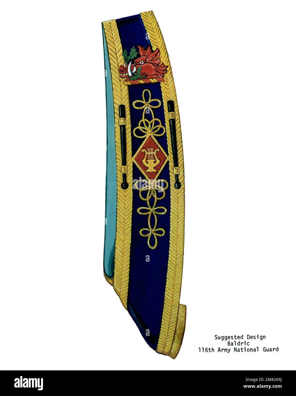 The baldric design for the 116th Army Band, Georgia Army National Guard ...