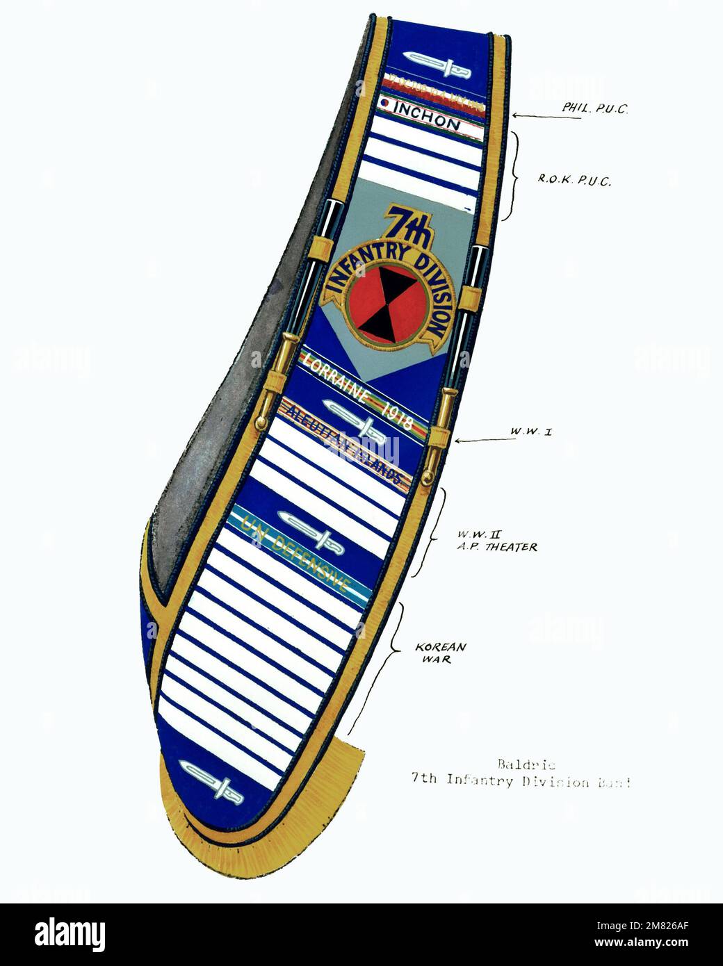 The baldric design for the 7th Infantry Division Band. Country: Unknown ...