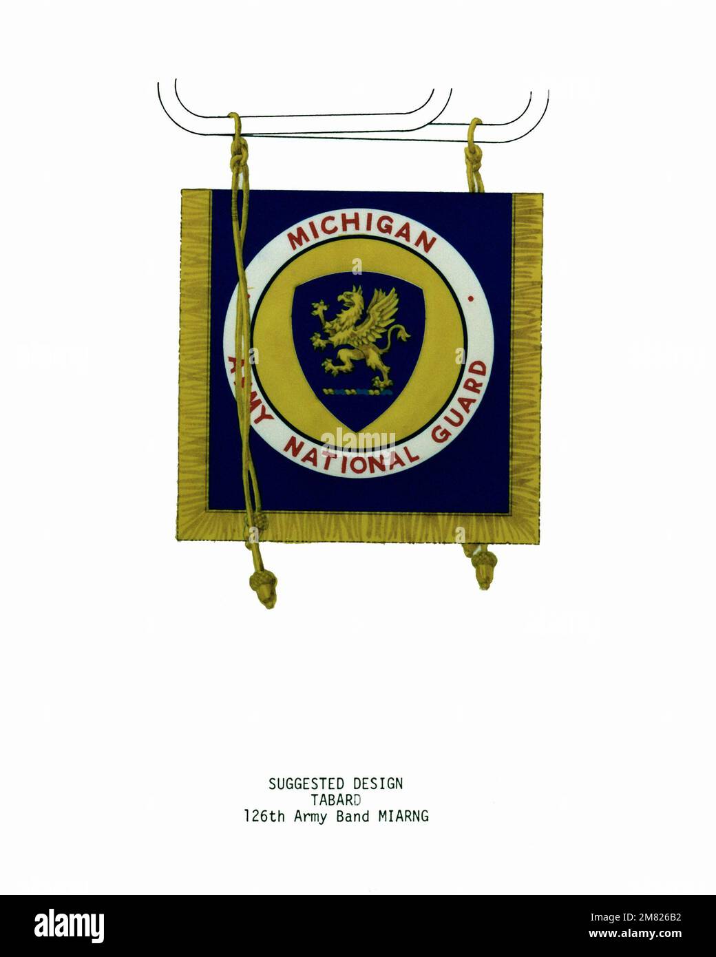 The tabard design for the 126th Army Band, Michigan Army National Guard ...