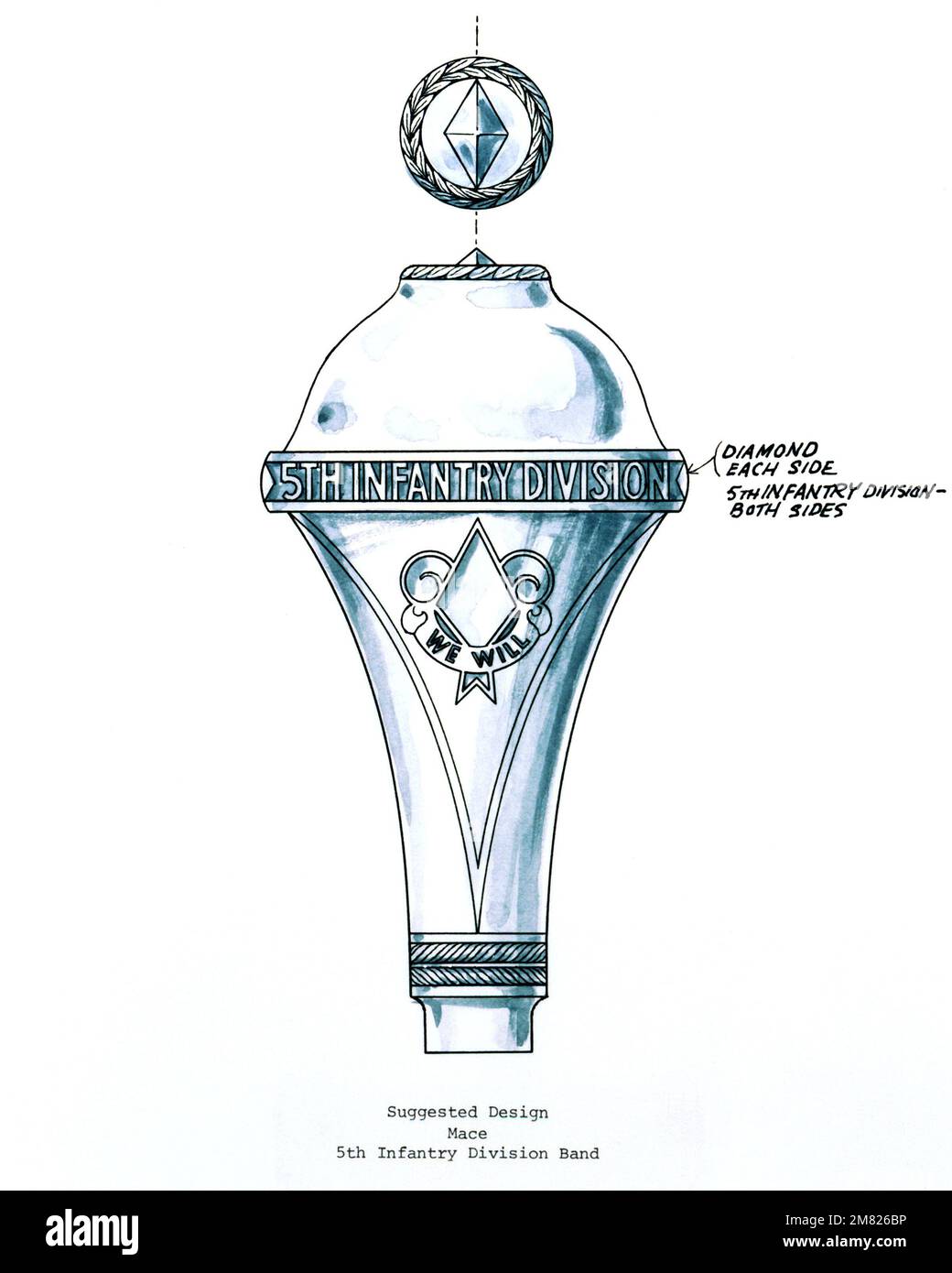 The mace design for the 5th Infantry Band. Country: Unknown Stock Photo ...