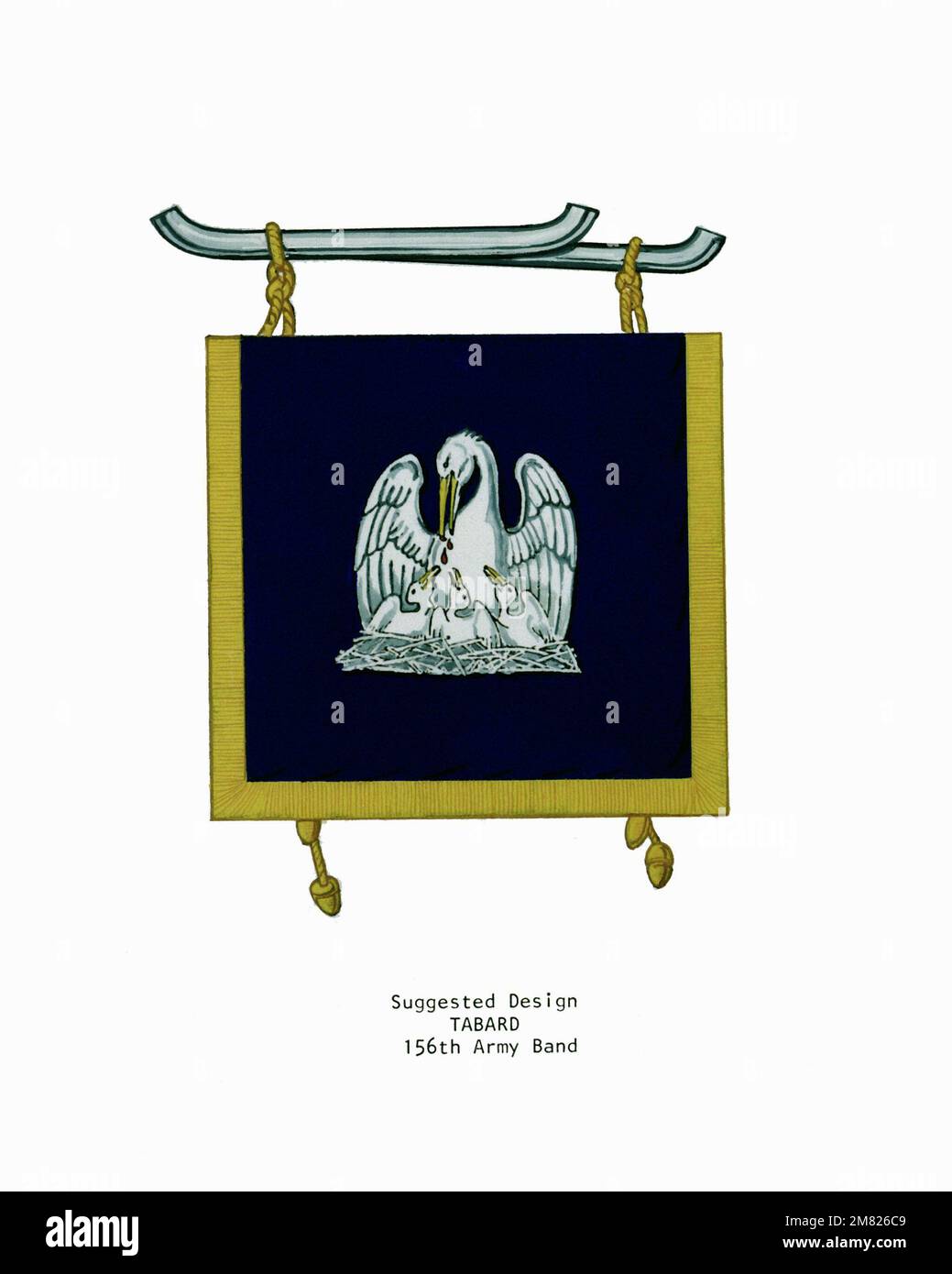 The tabard design for the 156th Army Band. Country: Unknown Stock Photo ...