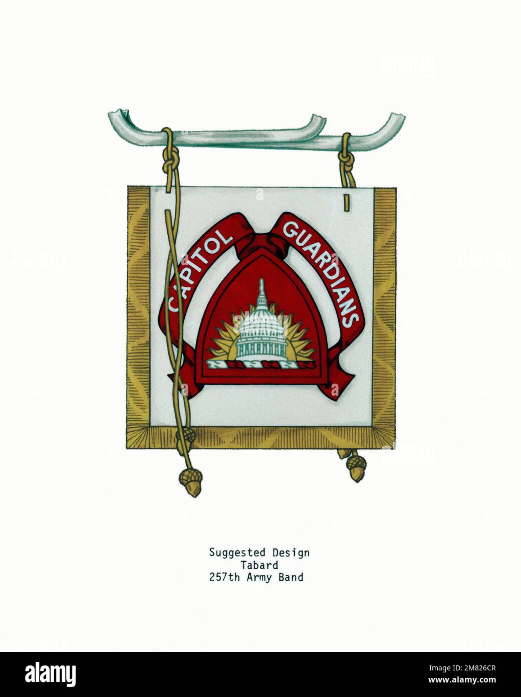 The tabard design for the 257th Army Band. Country: Unknown Stock Photo ...