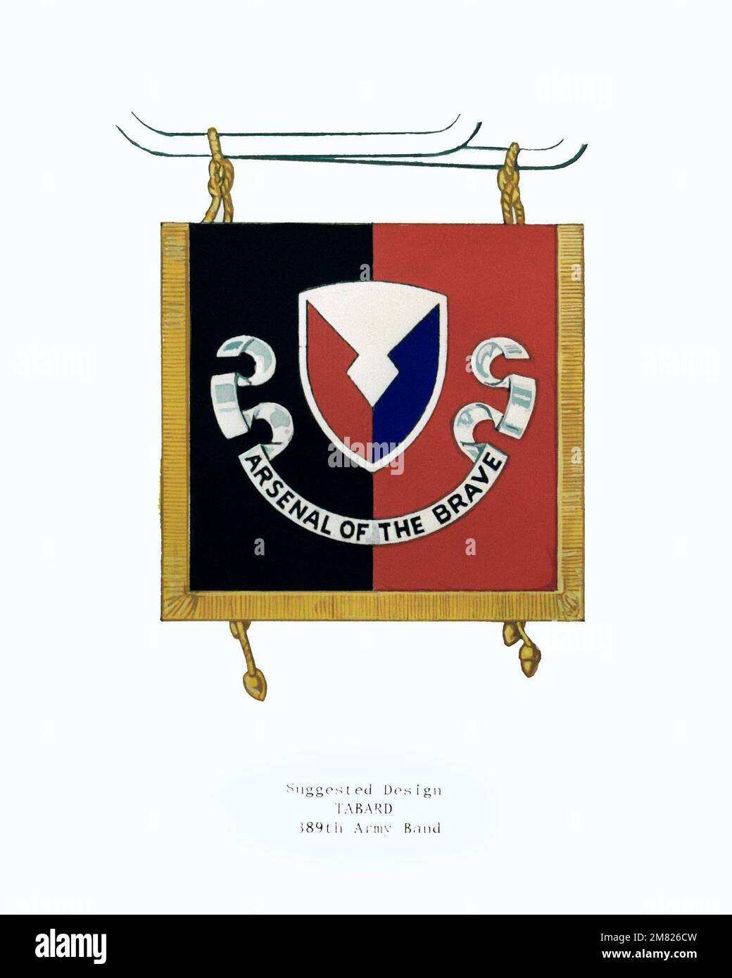 The tabard design for the 389th Army Band. Country: Unknown Stock Photo ...