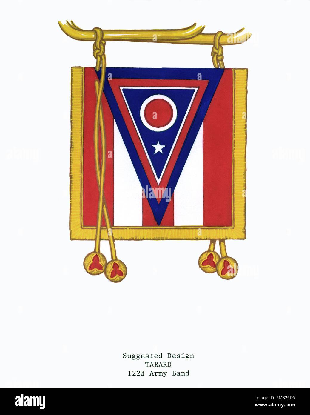 The tabard design for the 122nd Army Band. Country: Unknown Stock Photo ...