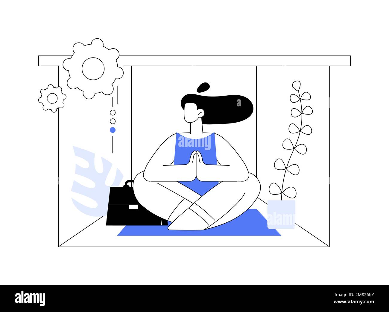 Office meditation booth abstract concept vector illustration Stock ...