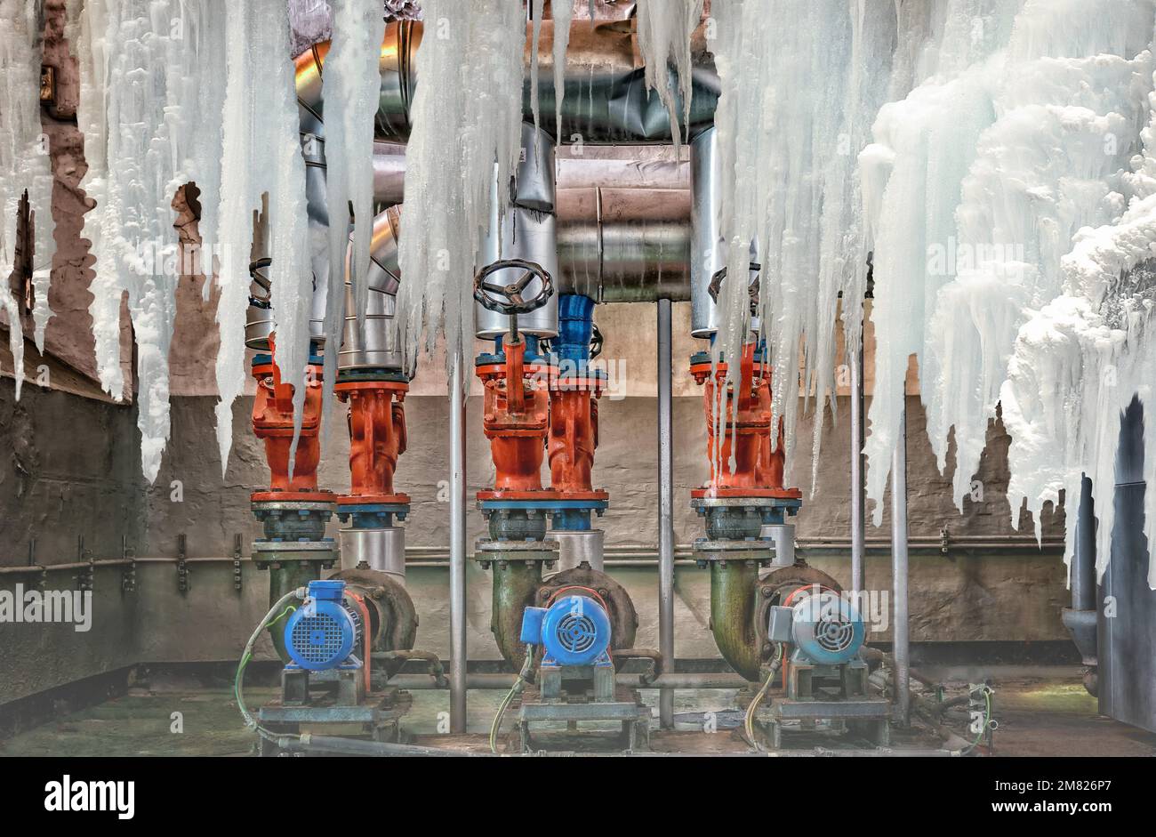 Cold winter, frost, heating system, heating control, energy supply ...