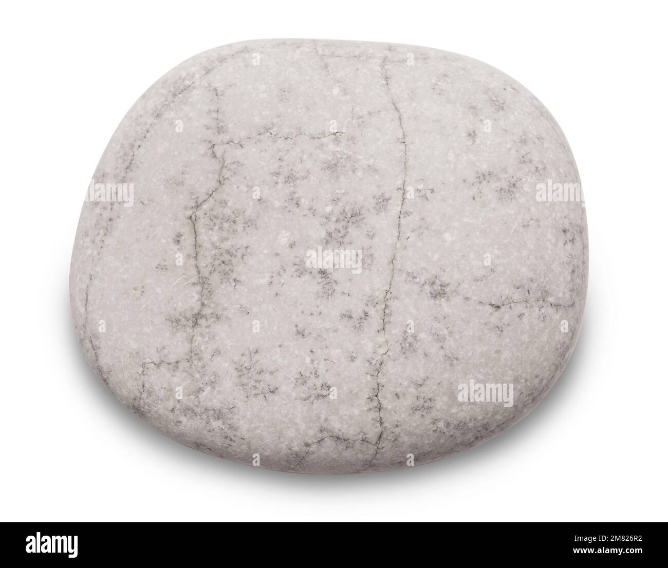 Pebble. Smooth red sea stone isolated on white background with shadows ...