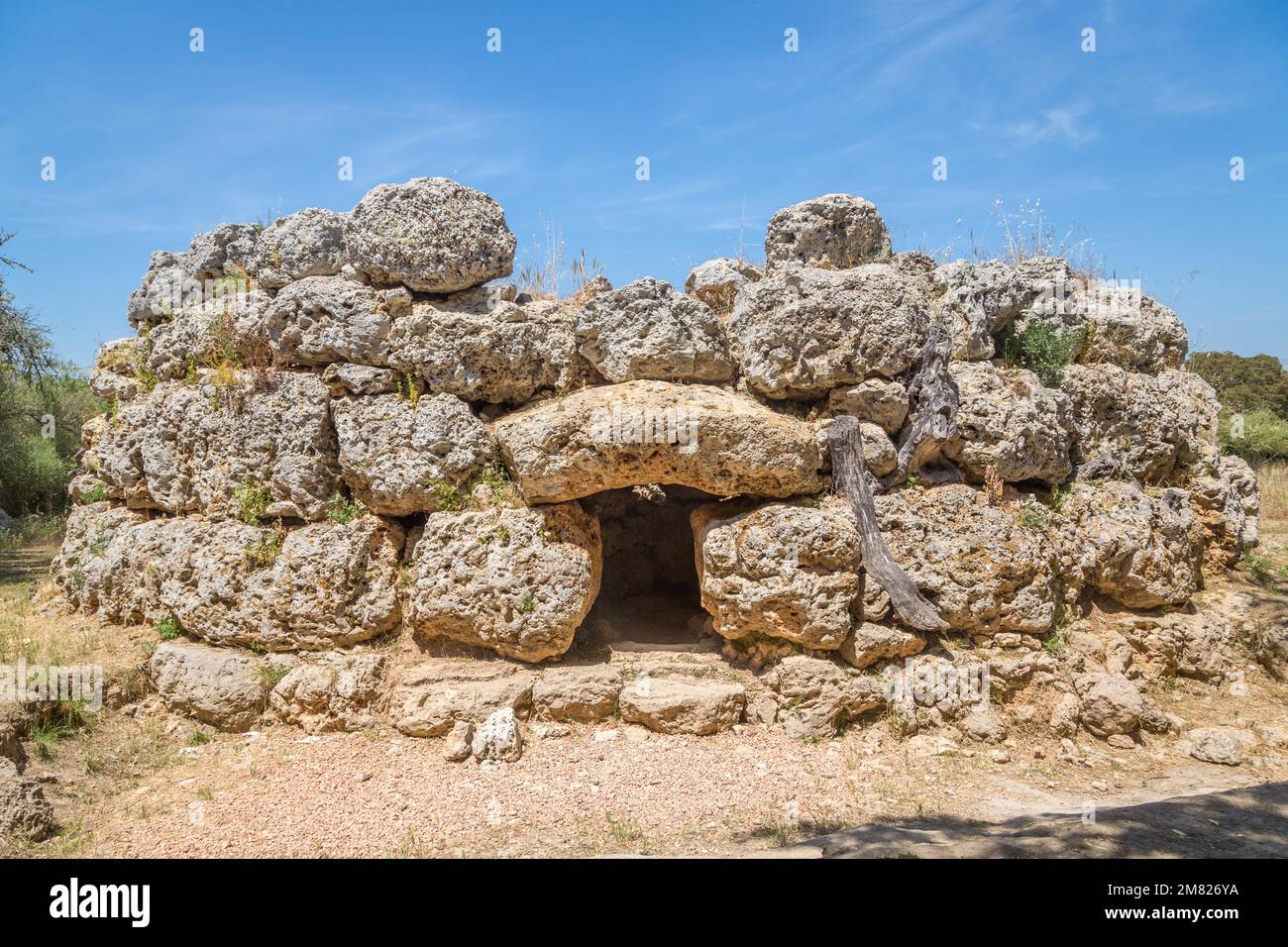 Prehistoric tower Talaiot de Son Fred, Sencelles, Majorca, Spain Stock ...