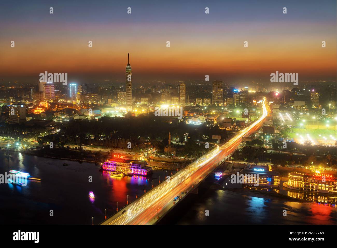 Cairo, Egypt at night taken in January 2022 Stock Photo - Alamy