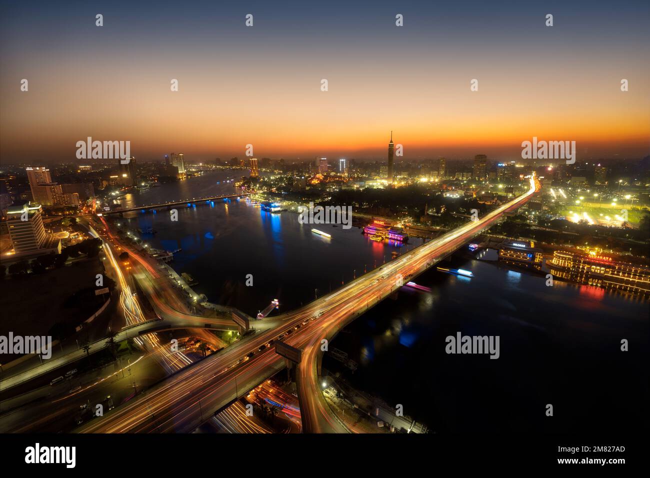 Cairo, Egypt at night taken in January 2022 Stock Photo - Alamy