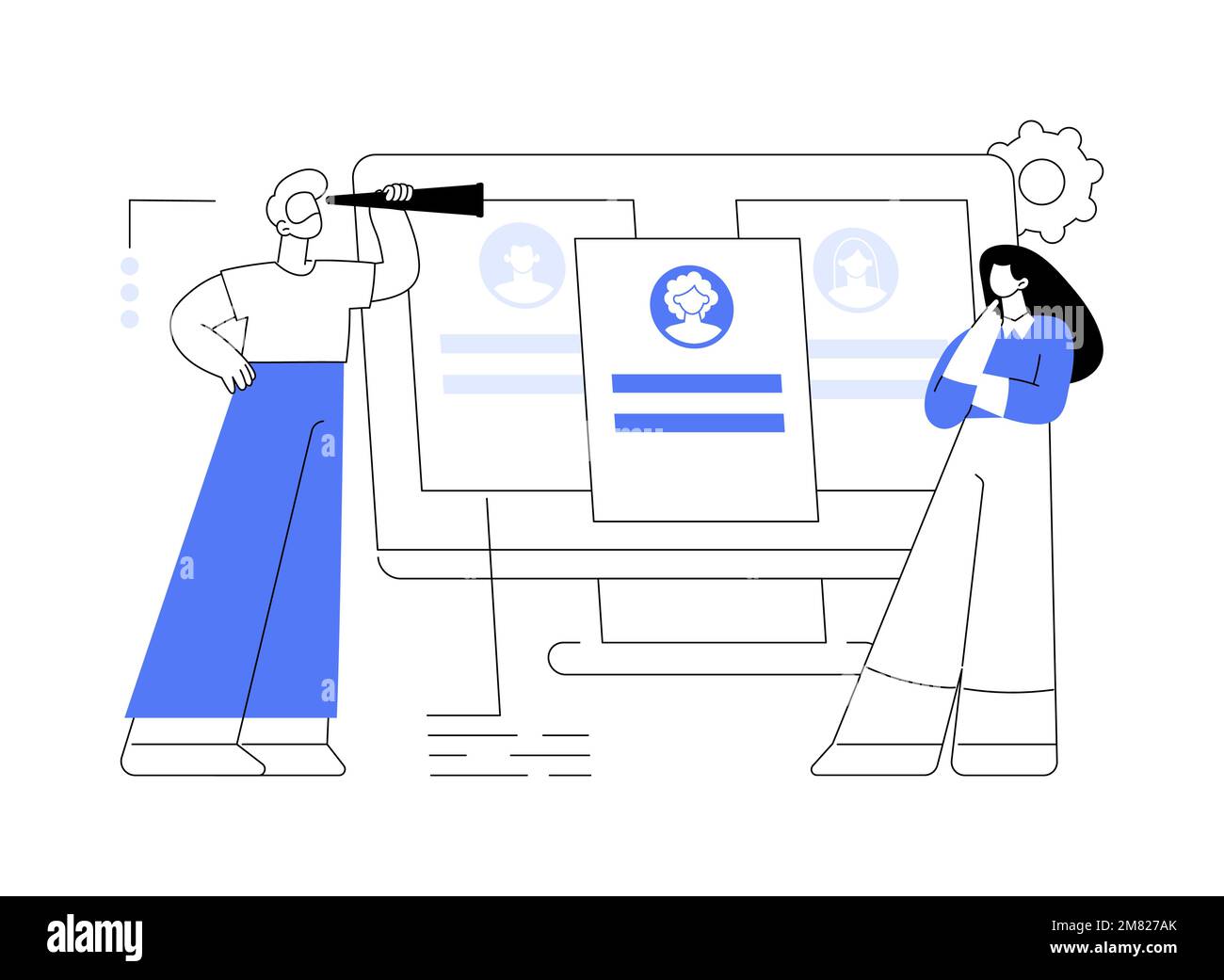 Recruitment agency abstract concept vector illustration Stock Vector ...