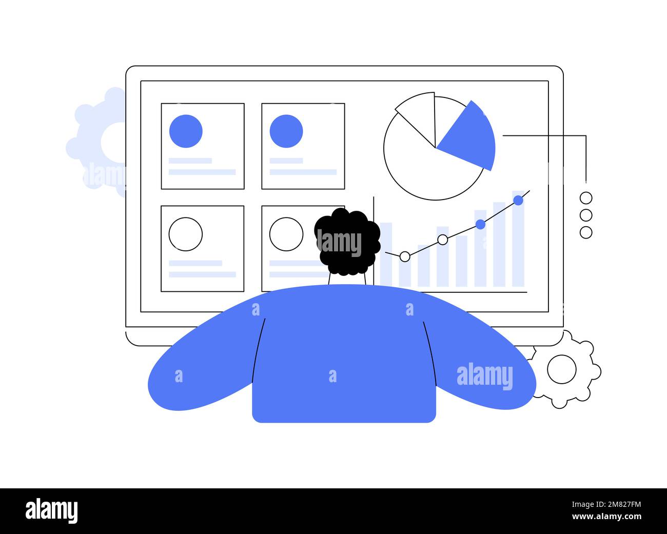 Social media dashboard abstract concept vector illustration Stock ...