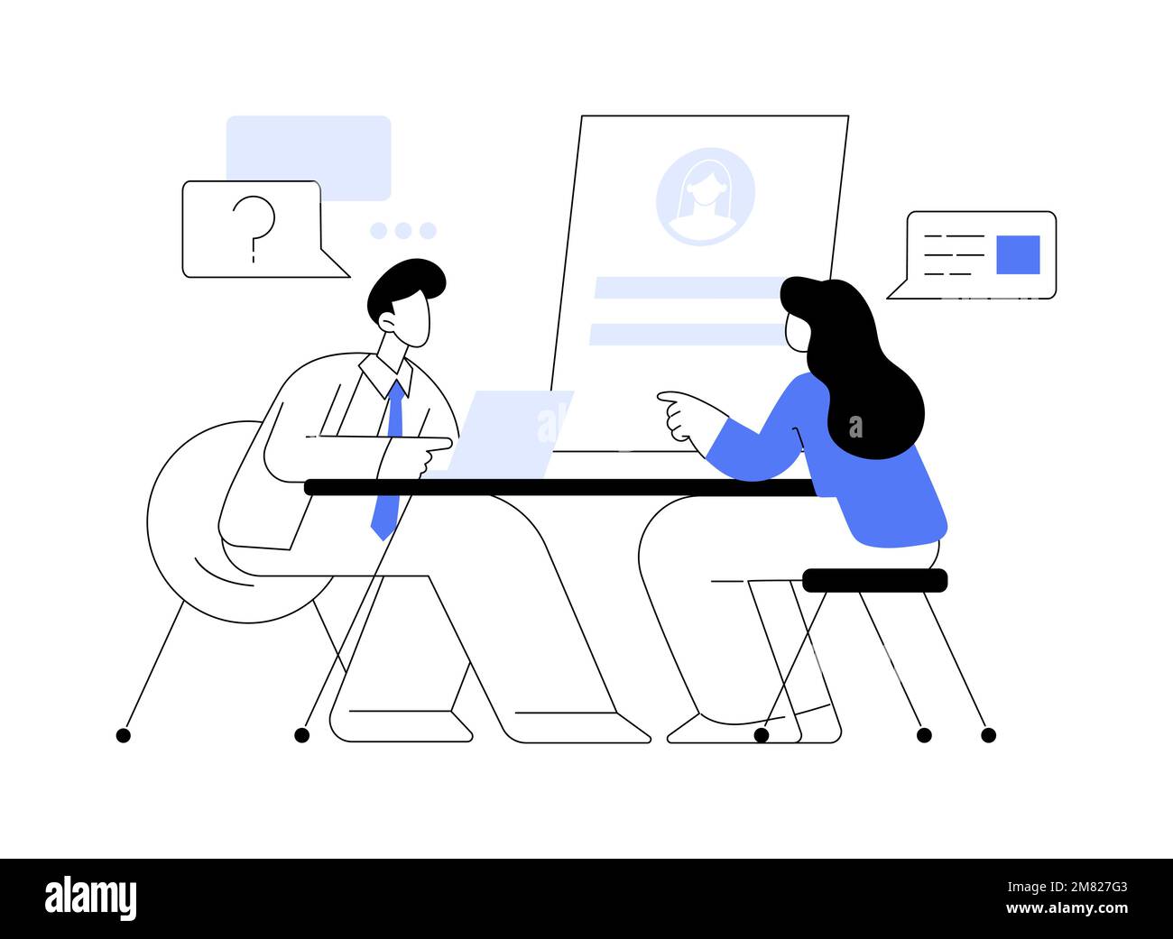 Job interview abstract concept vector illustration Stock Vector Image ...