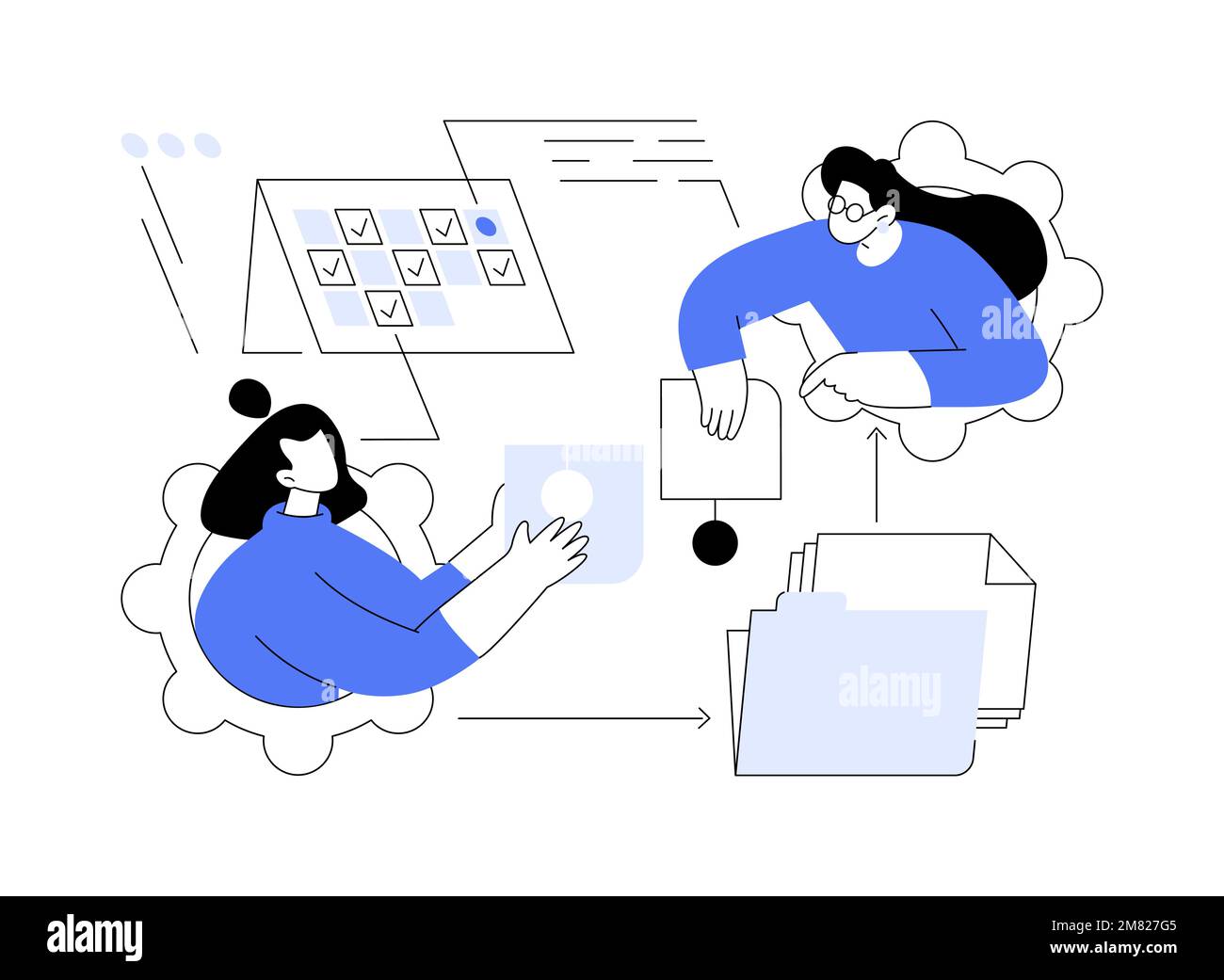 Job Sharing Abstract Concept Vector Illustration Stock Vector Image And Art Alamy