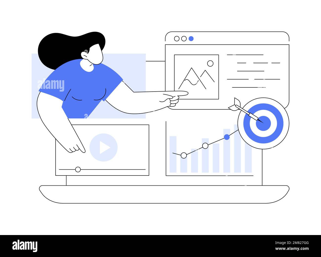 Content marketing abstract concept vector illustration Stock Vector ...