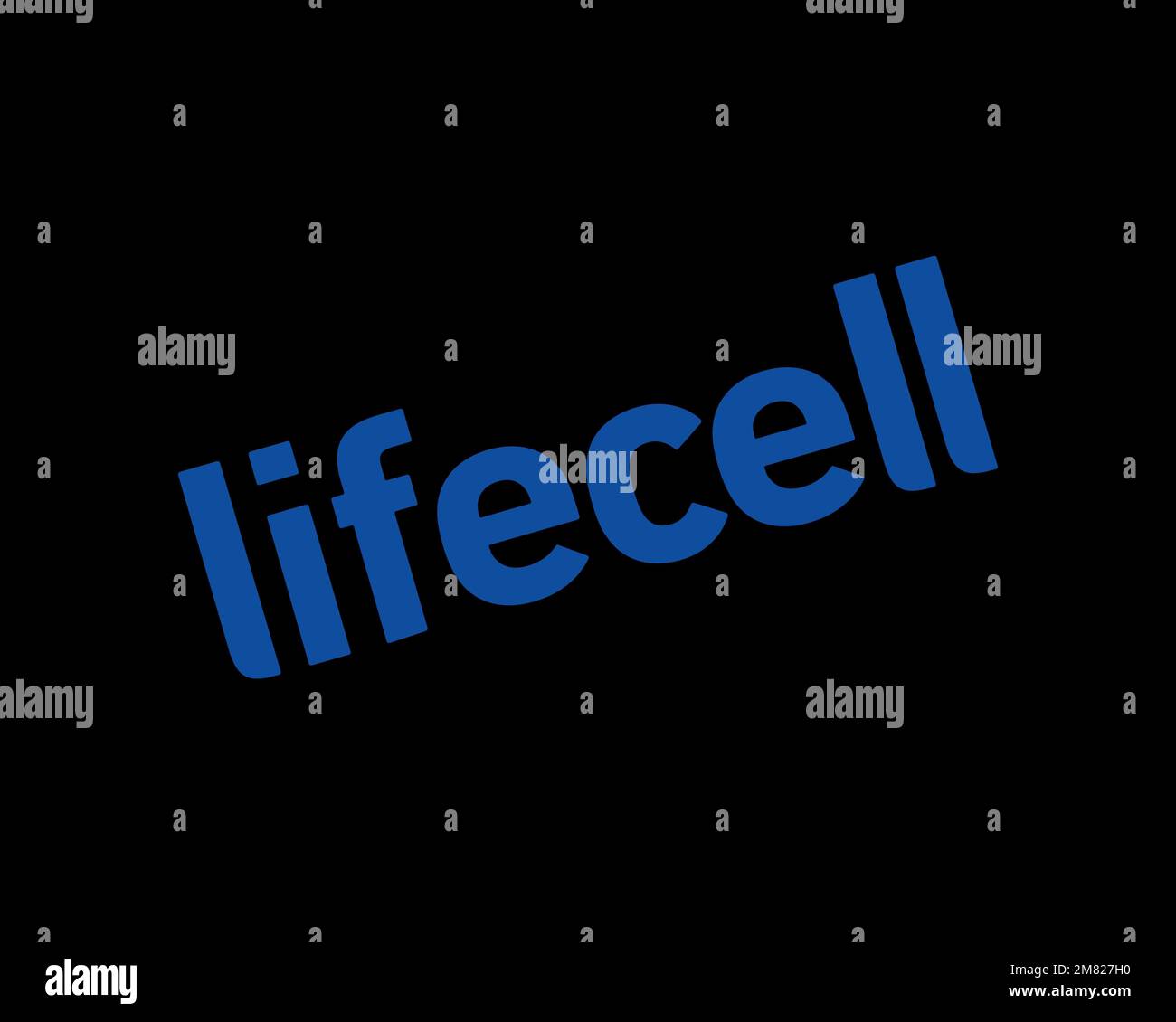 Lifecell, rotated logo, black background Stock Photo - Alamy