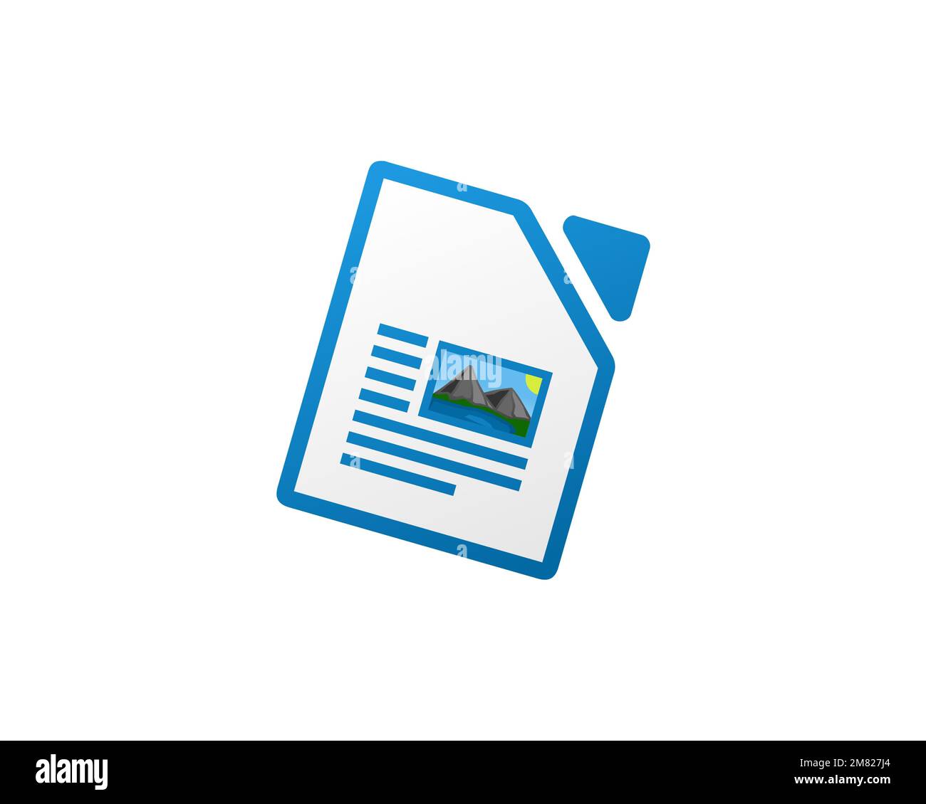 LibreOffice Writer, rotated logo, white background B Stock Photo - Alamy