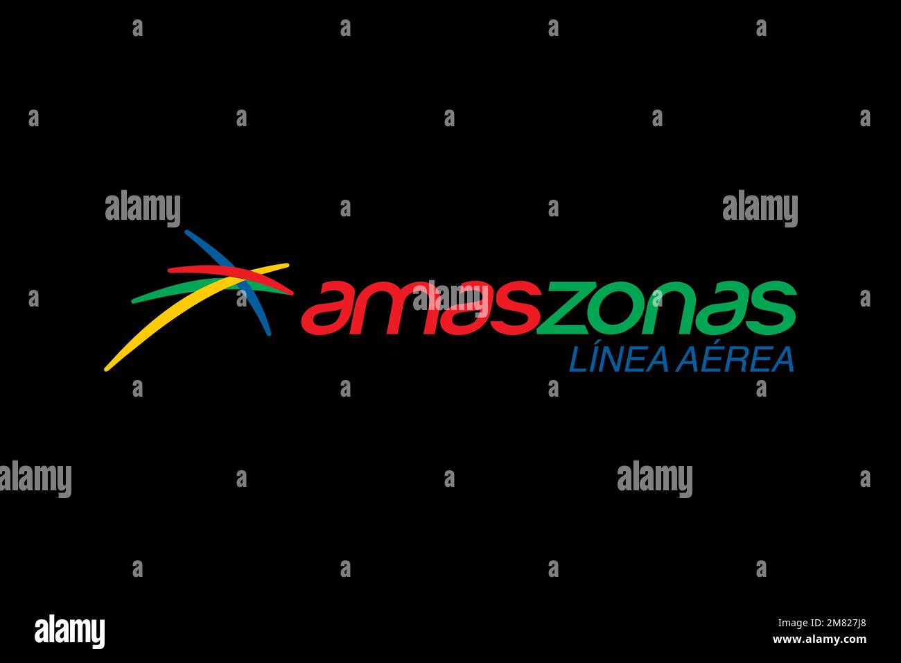 Linea Aerea Amaszonas, Logo, Black background Stock Photo - Alamy
