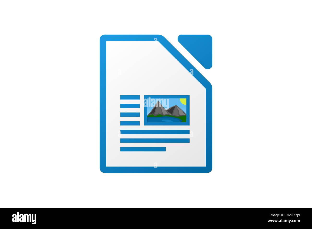 LibreOffice Writer, Logo, White background Stock Photo - Alamy