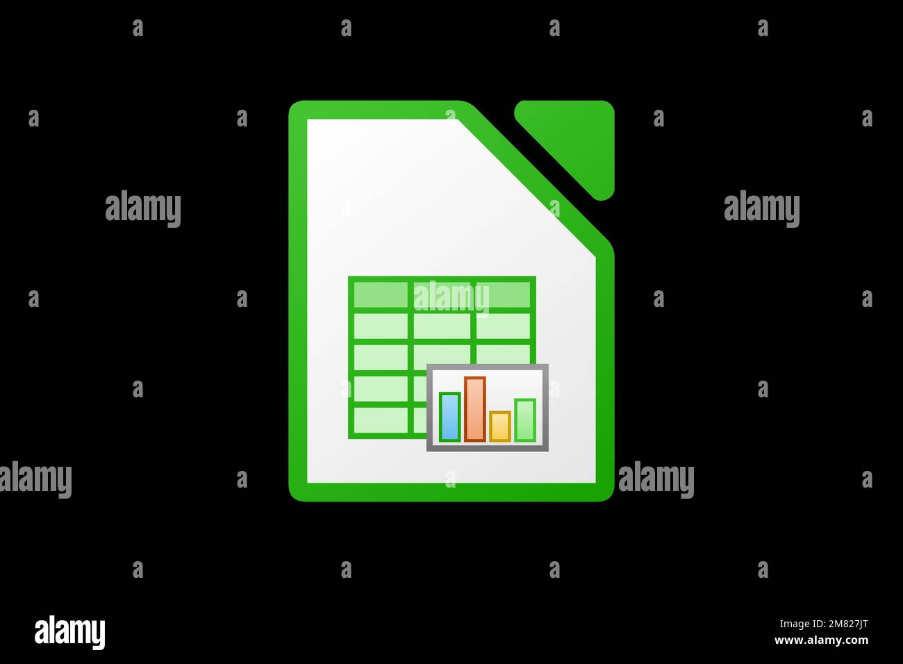LibreOffice Calc, Logo, Black background Stock Photo - Alamy