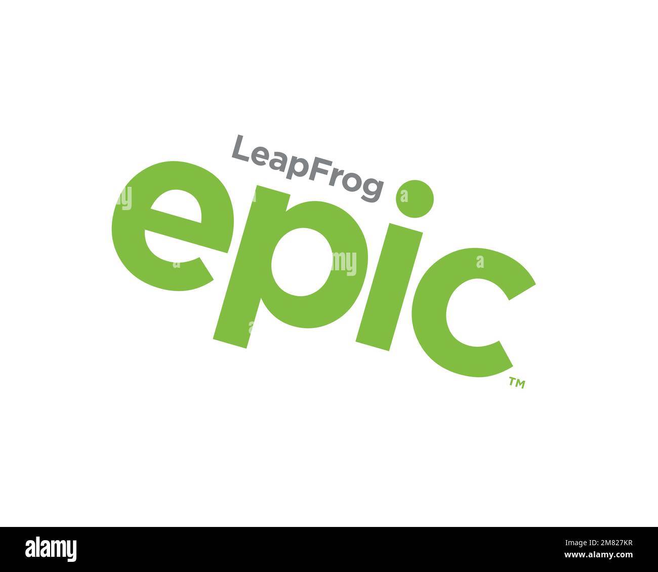 LeapFrog Epic, Rotated Logo, White Background B Stock Photo - Alamy