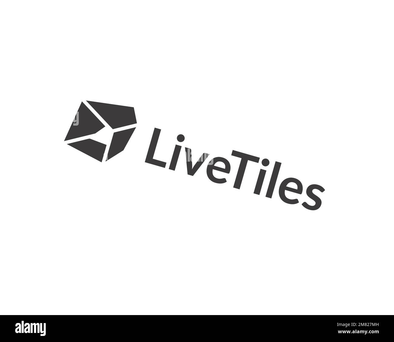 LiveTiles, rotated logo, white background B Stock Photo - Alamy