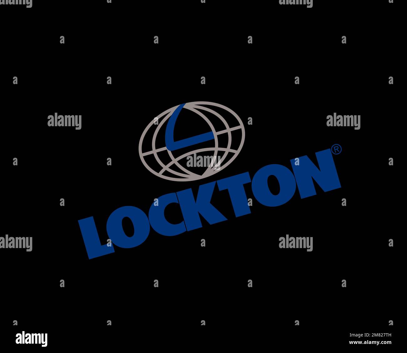 Lockton Companies, rotated logo, black background Stock Photo - Alamy