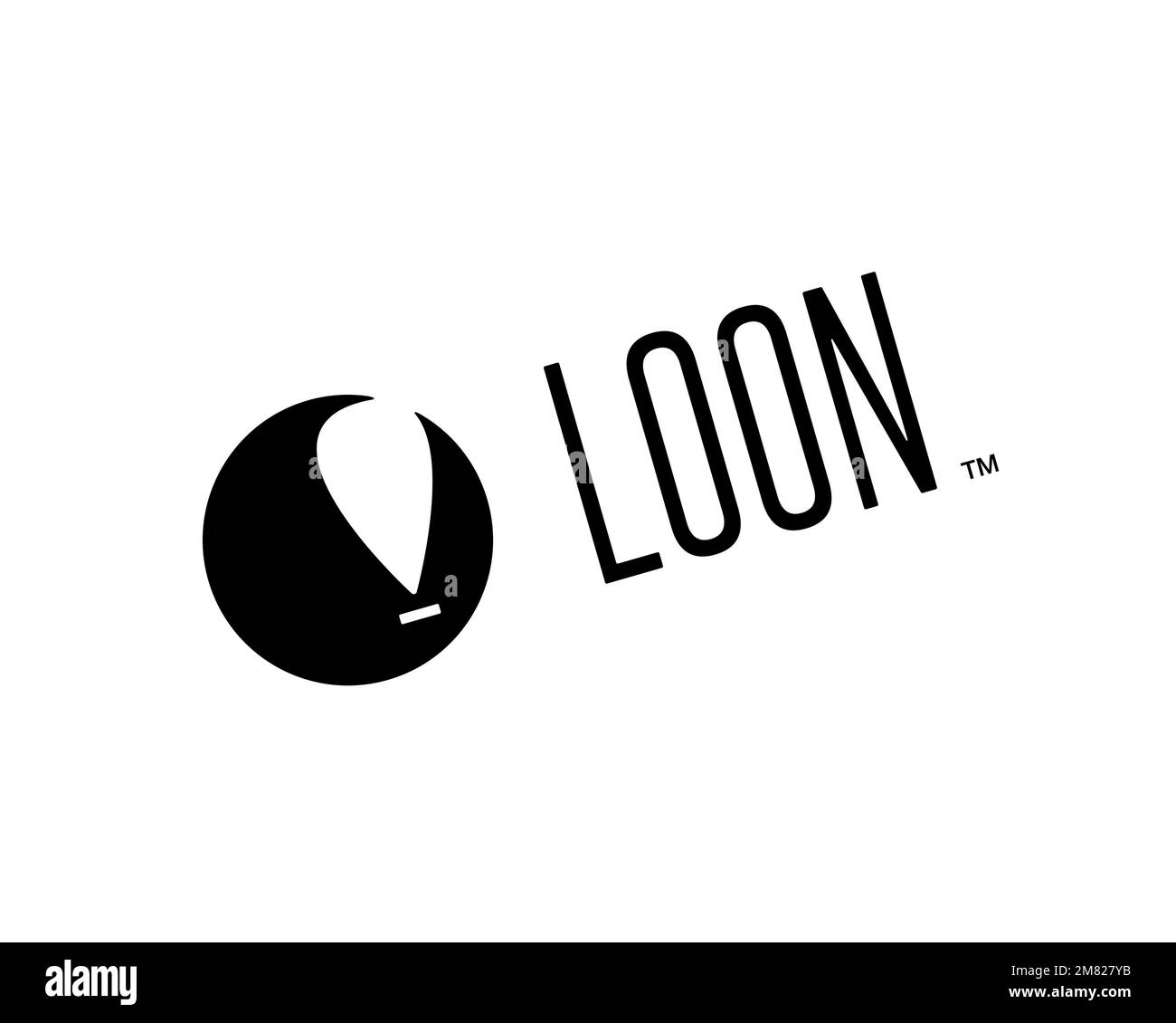 Loon LLC, rotated logo, white background Stock Photo - Alamy