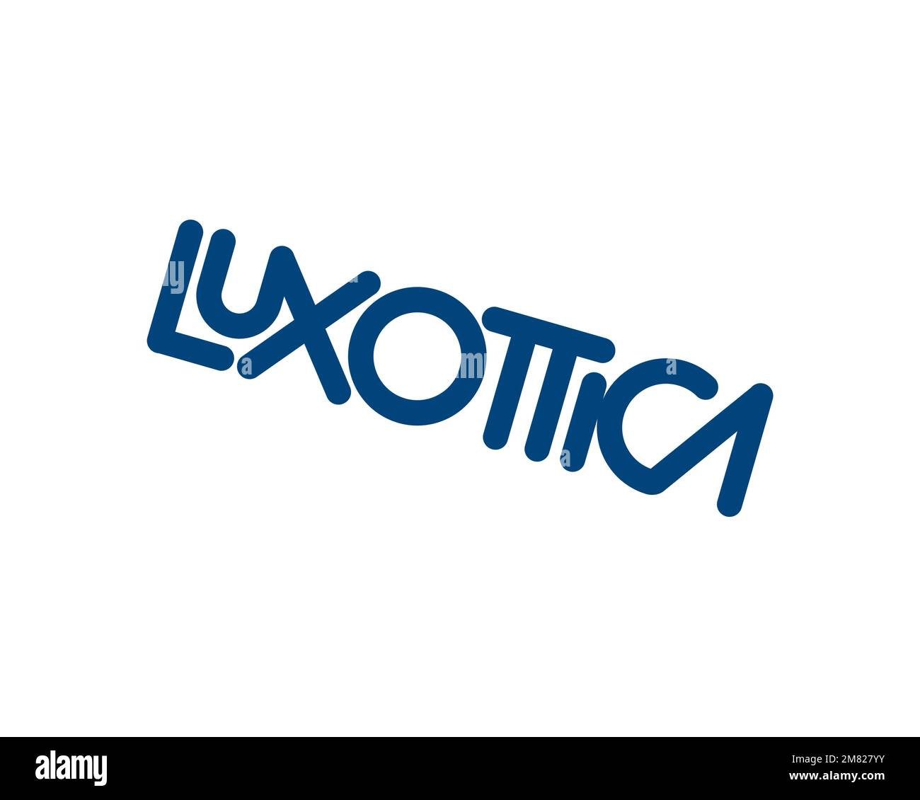 Luxottica, rotated logo, white background B Stock Photo - Alamy