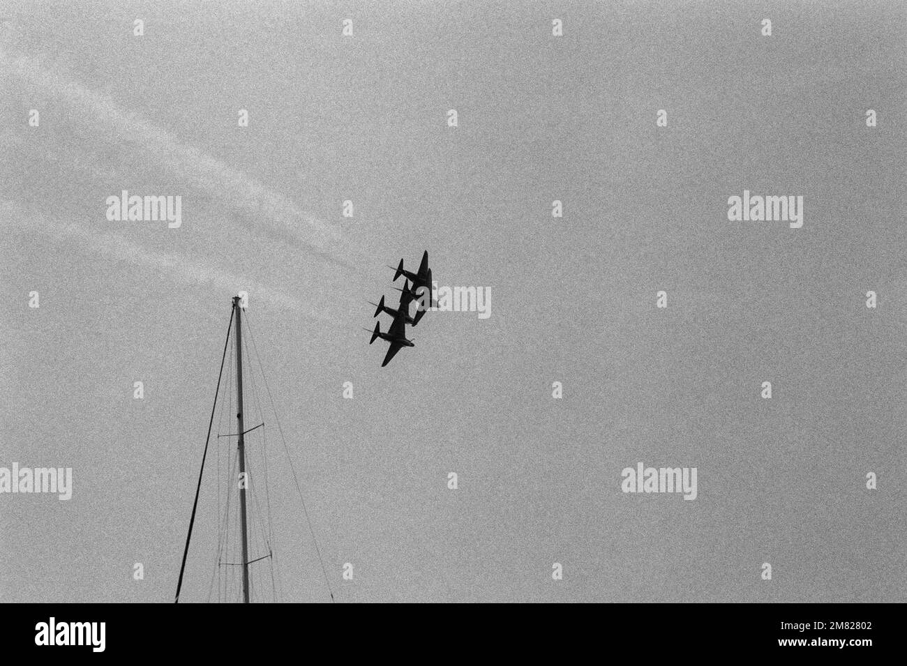 Four A-4F Skyhawk aircraft assigned to the Navy's Blue Angels flight ...