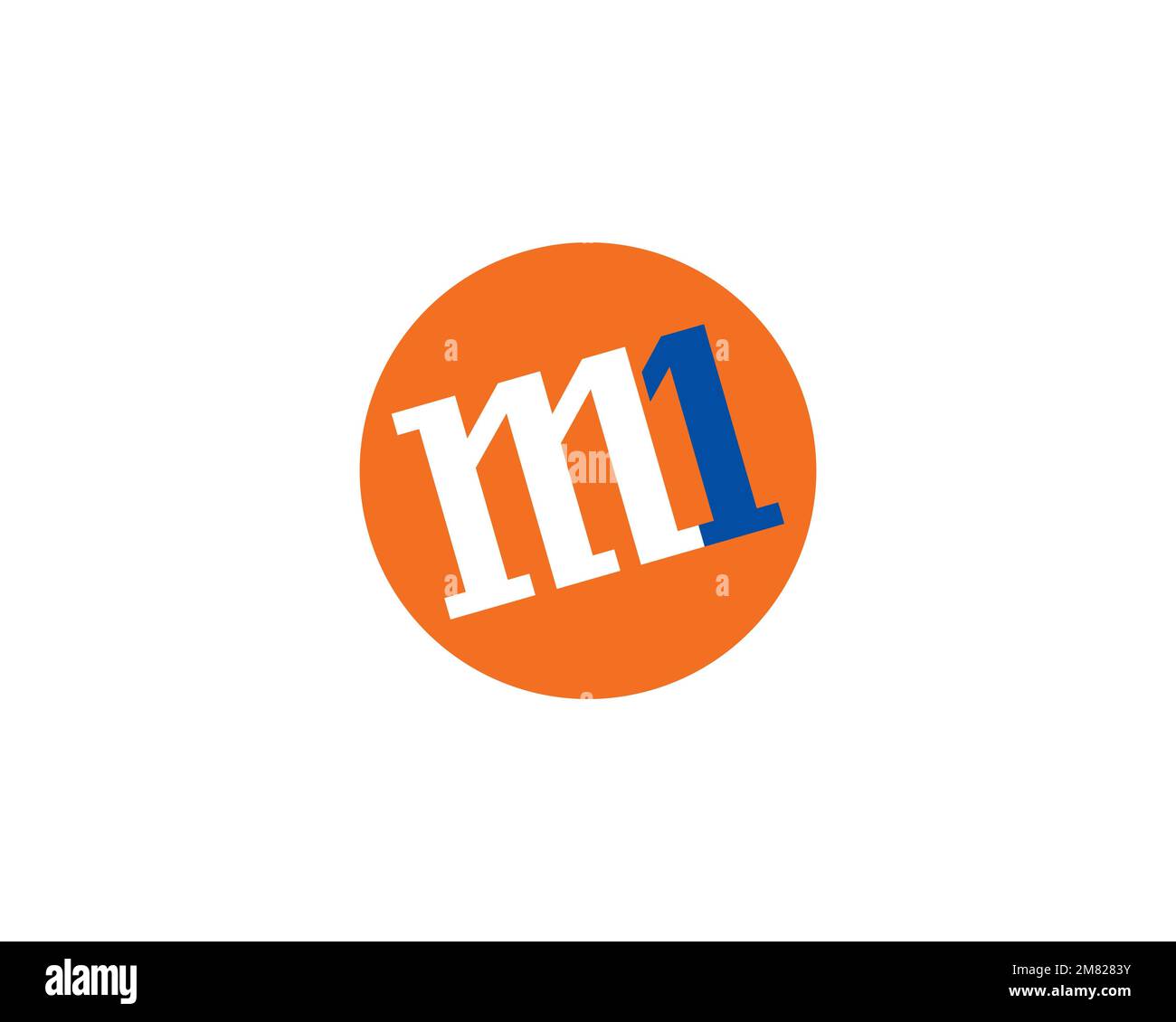 M1 Singaporean company, rotated logo, white background Stock Photo - Alamy