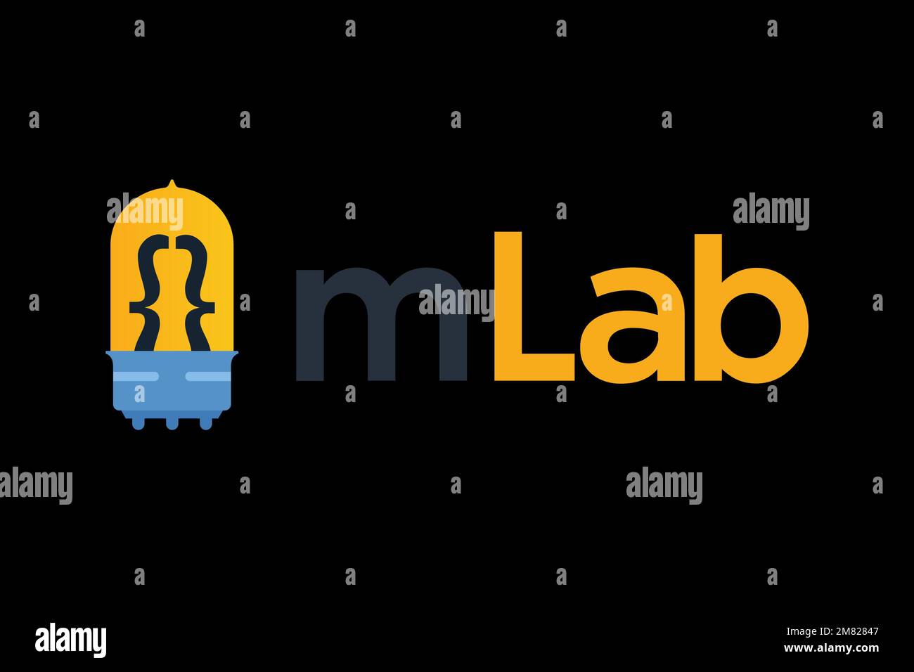 MLab, Logo, Black background Stock Photo - Alamy