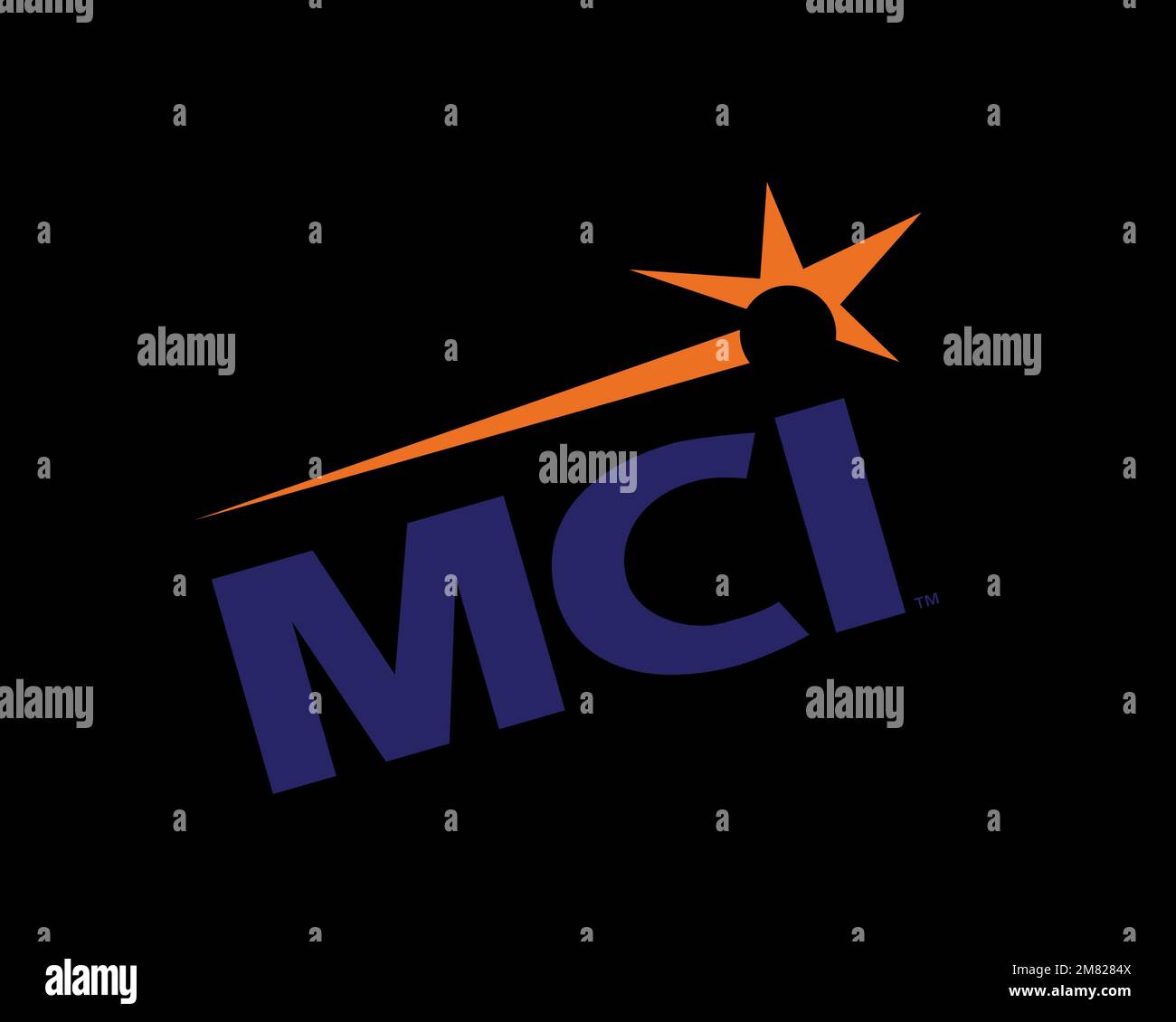 MCI Inc. rotated logo, black background Stock Photo - Alamy